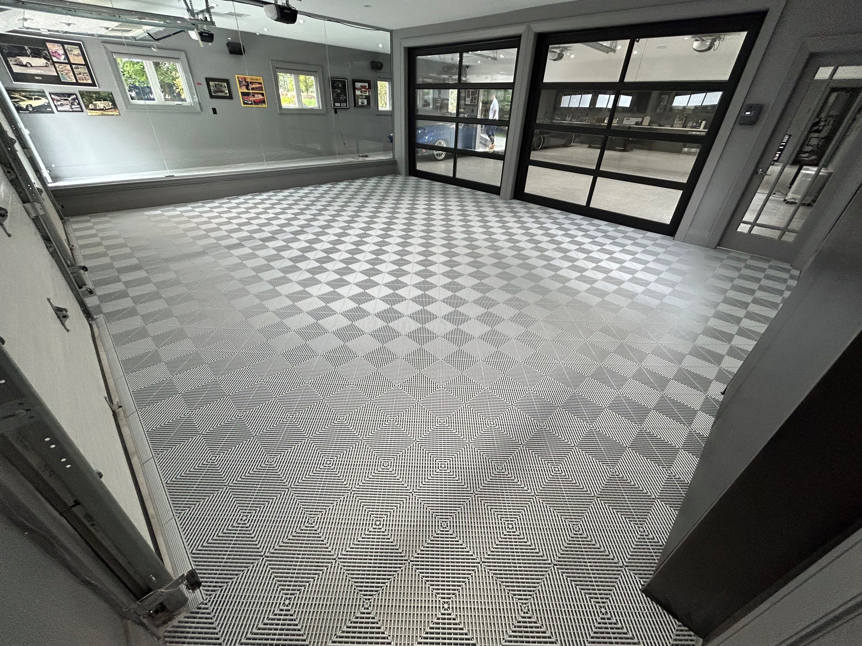 Tiling Garage Floor, Interlocking PVC Floor Tiles